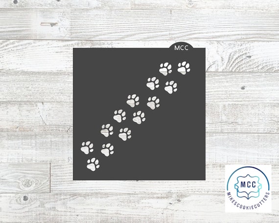 Dog Puppy Paw Prints Stencil | Etsy