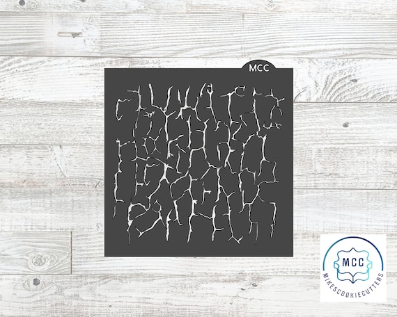 Distressed Cracking Stencil | Etsy