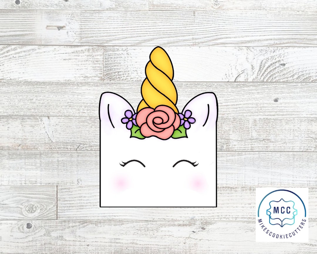 Unicorn Square Plaque Cookie Cutter - Etsy