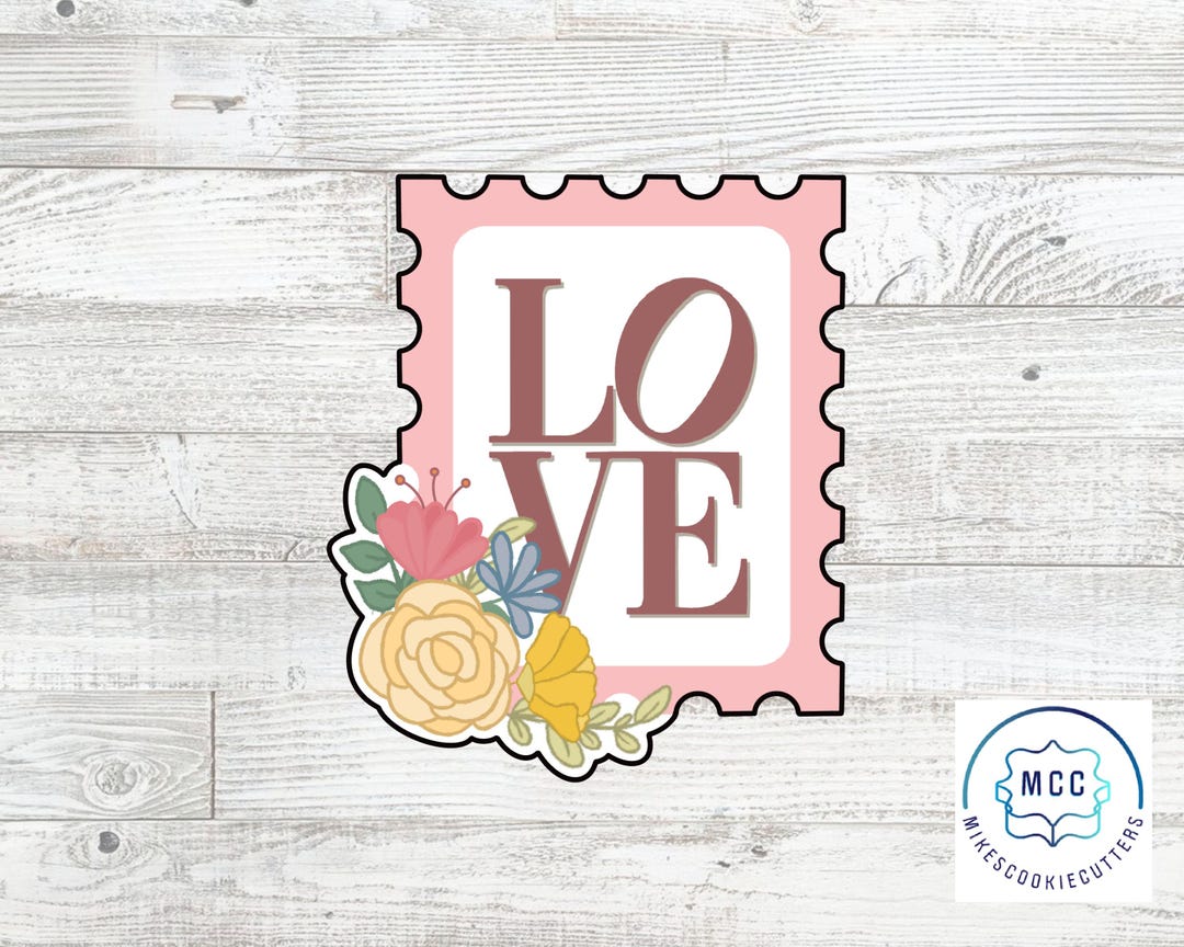 Floral Stamp Plaque Cookie Cutter - Etsy