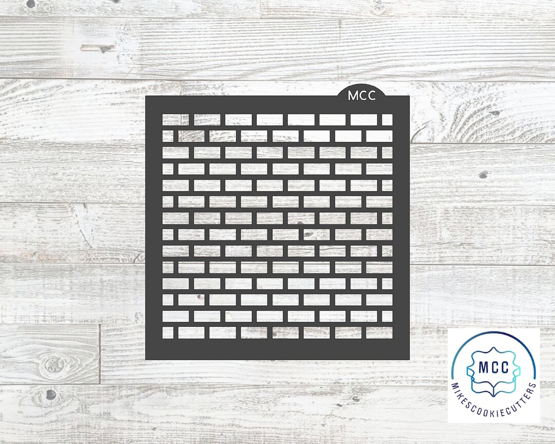 Small Brick Pattern Stencil - Etsy