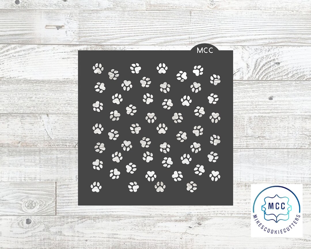 Mini Paw Prints Stencil - Etsy