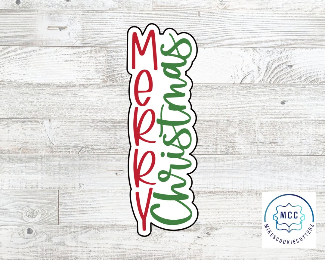 Tall Merry Christmas Cookie Cutter - Etsy