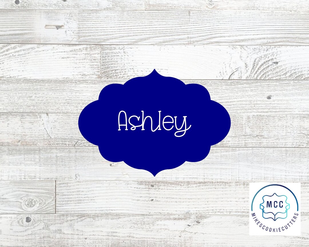 Plaque Cookie Cutter "ashley" - Etsy