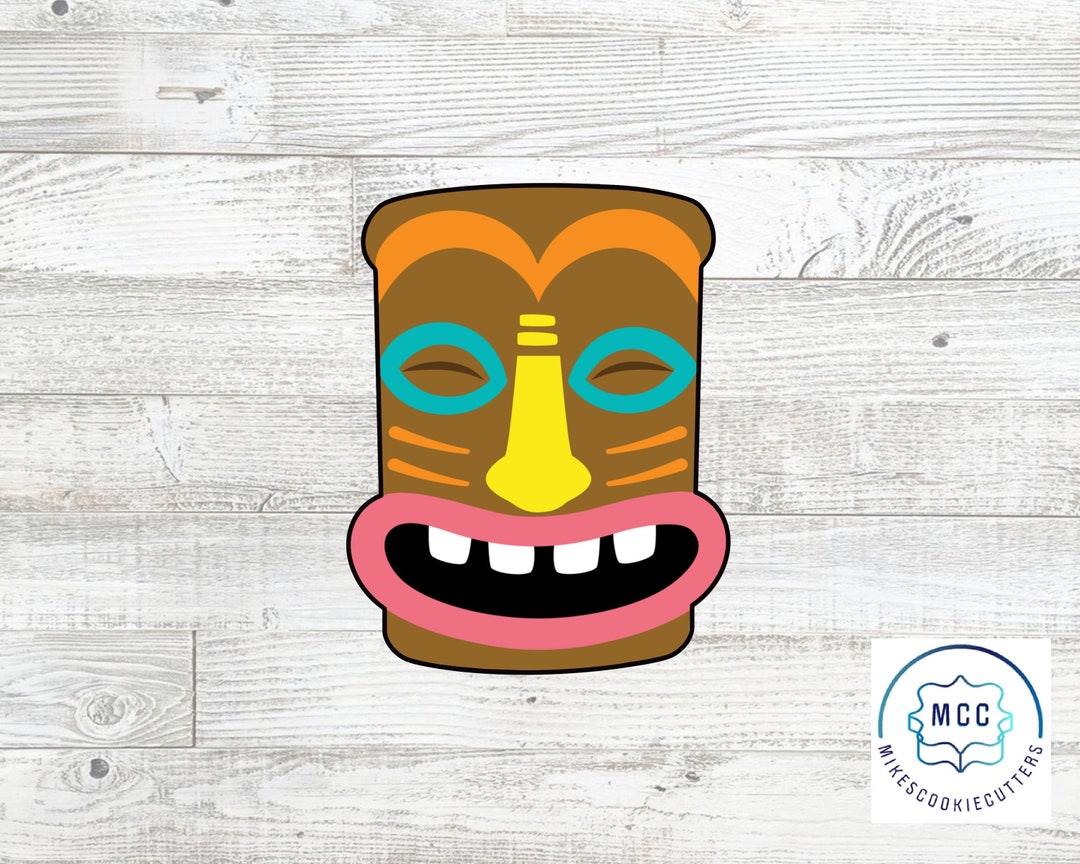 Tiki Man Face 2 Hawaiian Luau Cookie Cutter - Etsy