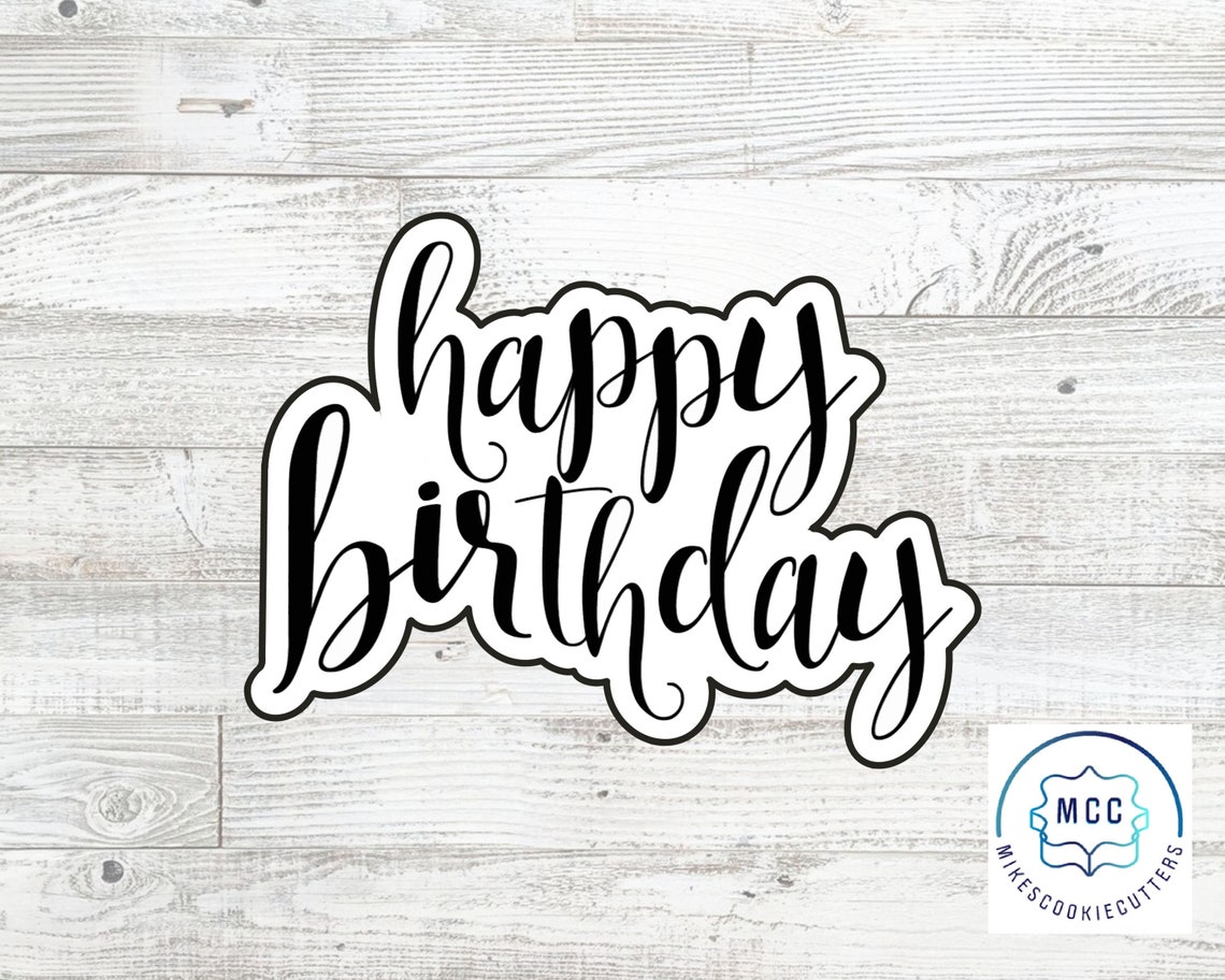Happy Birthday Plaque 2 Cookie Cutter - Etsy