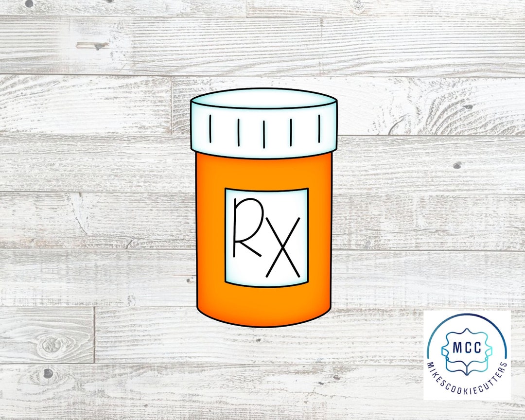 Prescription Rx Bottle Pill Jar Cookie Cutter - Etsy