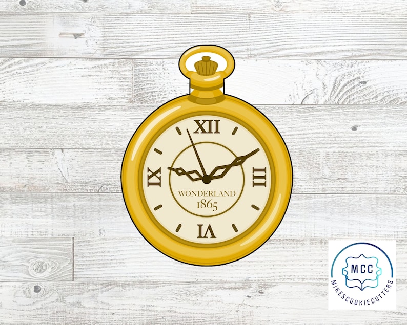 Wonderland Pocket Watch Cookie Cutter - Etsy