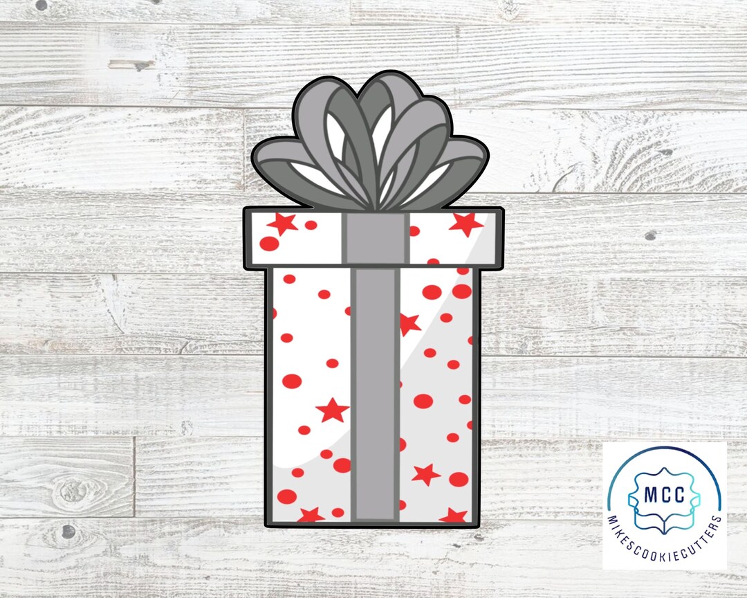 Tall Present With Bow Cookie Cutter - Etsy