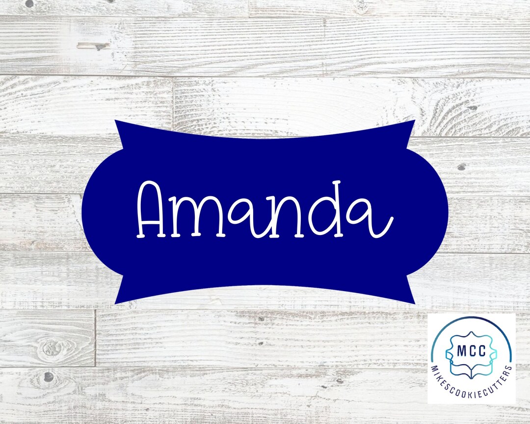 Plaque Cookie Cutter “amanda” - Etsy