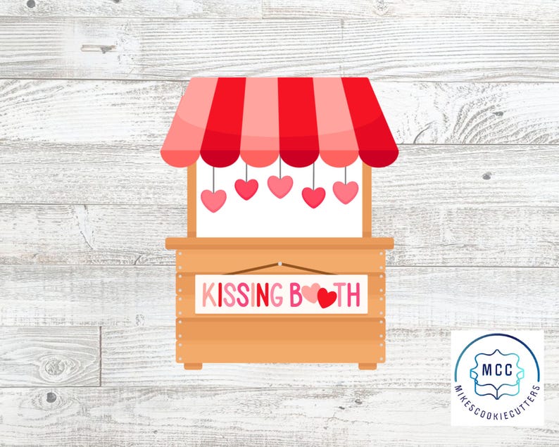 Kissing Booth Stand Valentine’s Day Cookie Cutter - Etsy
