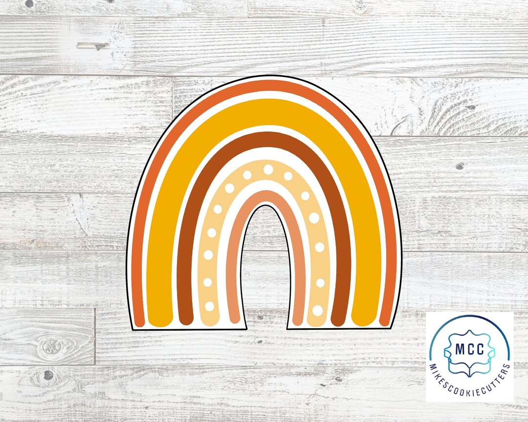 Boho Rainbow With Center Cut Out Cookie Cutter - Etsy