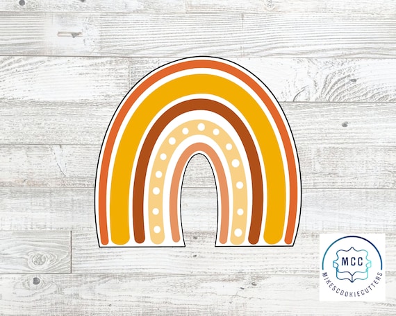 Boho Rainbow With Center Cut Out Cookie Cutter - Etsy