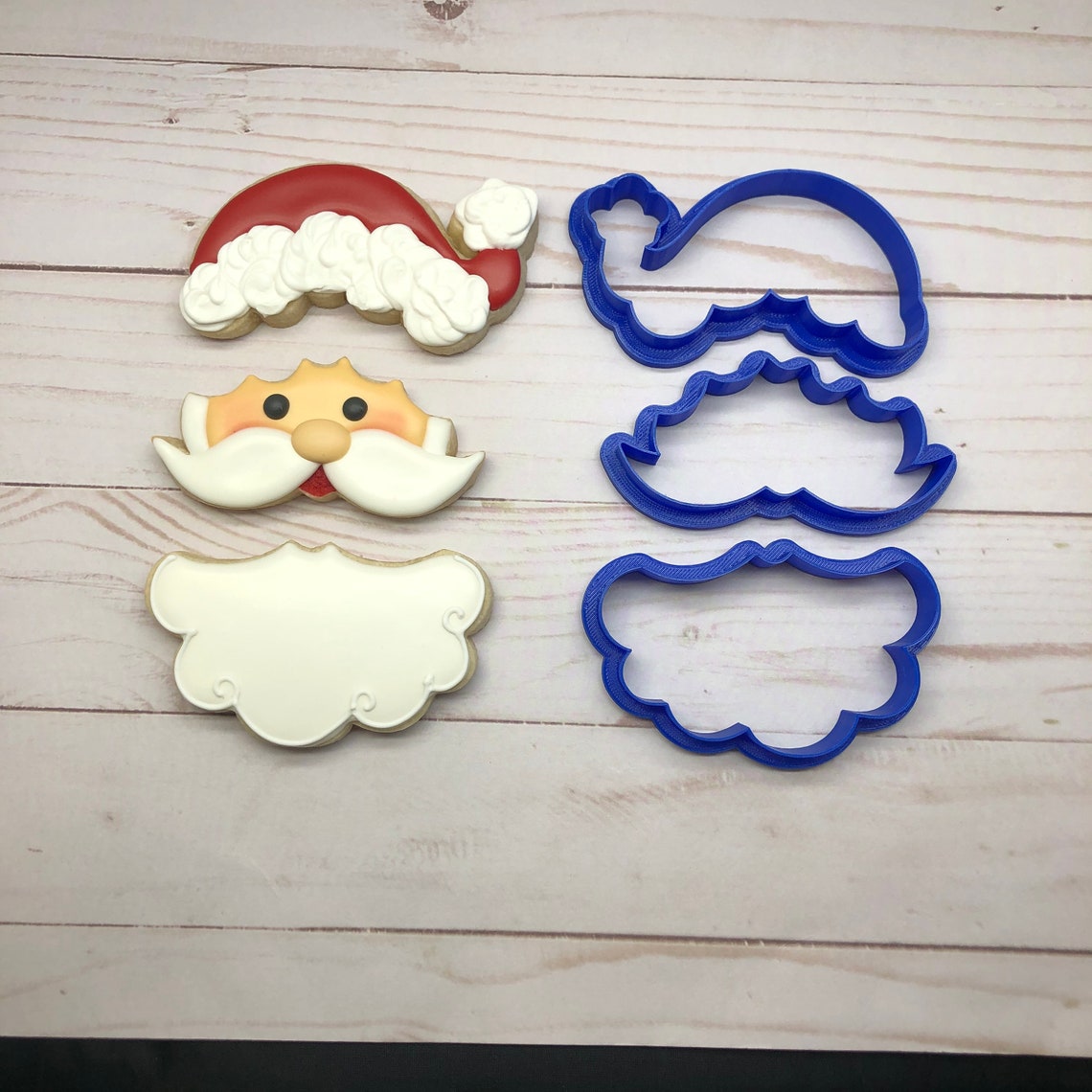 Santa Claus 3 Piece Christmas Cookie Cutter Set - Etsy