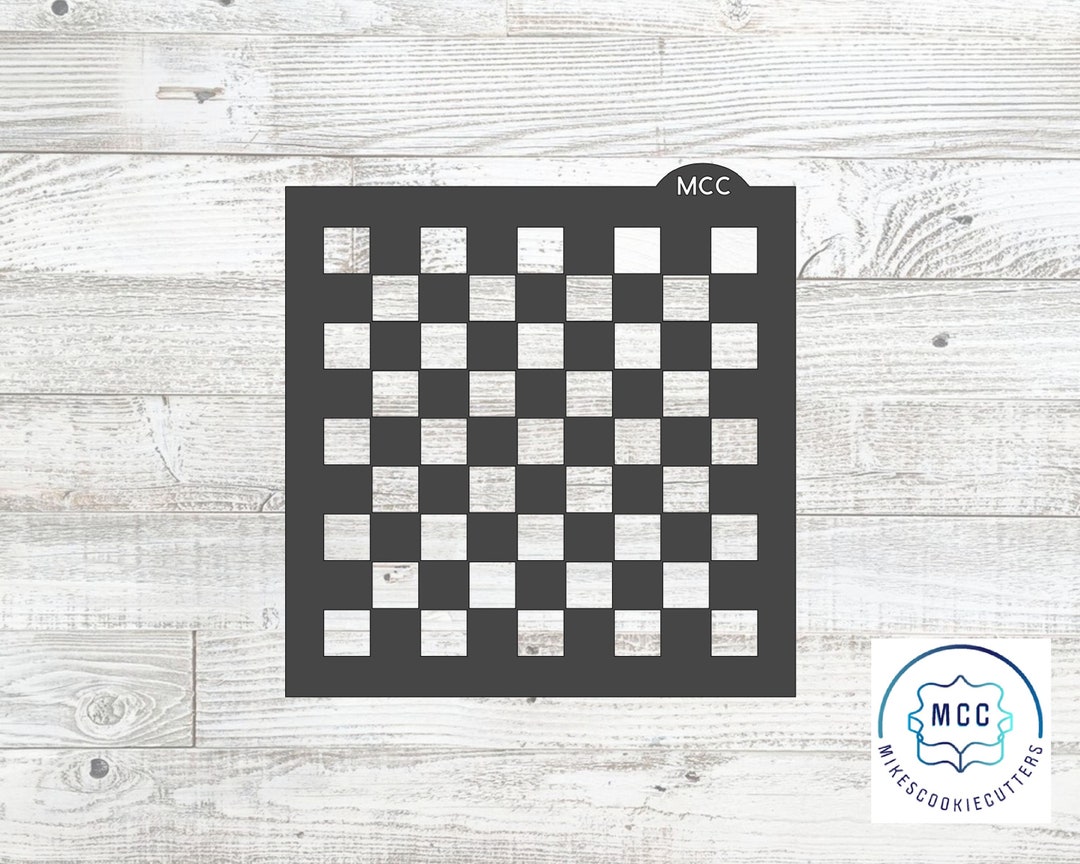 Large Checkerboard Stencil - Etsy