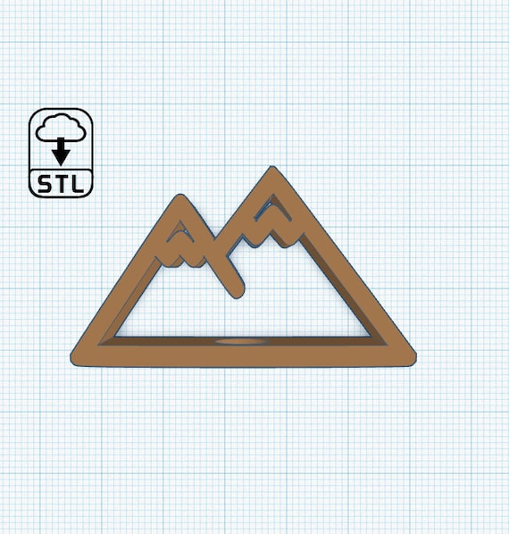 Mountains Straw Topper STL Download for 3D Printing Staw | Etsy
