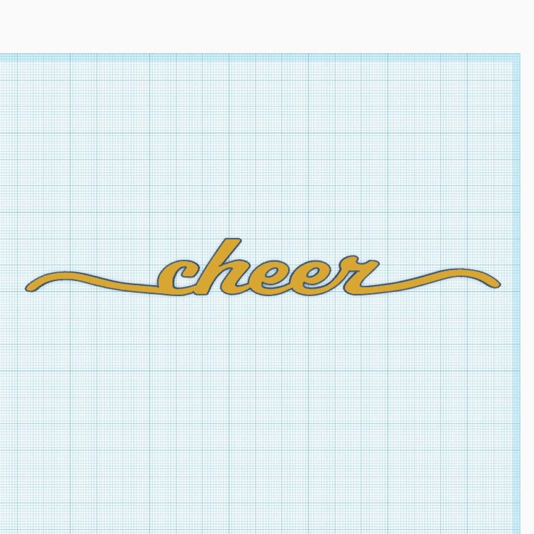 Cheer STL Download for 3D Printing, Wreath Accessory, Place Setting ...