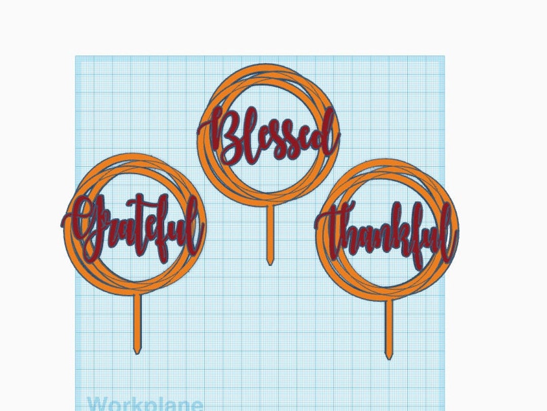 Thanksgiving Cupcake Topper STL Download for 3D Printing, Tabletop ...
