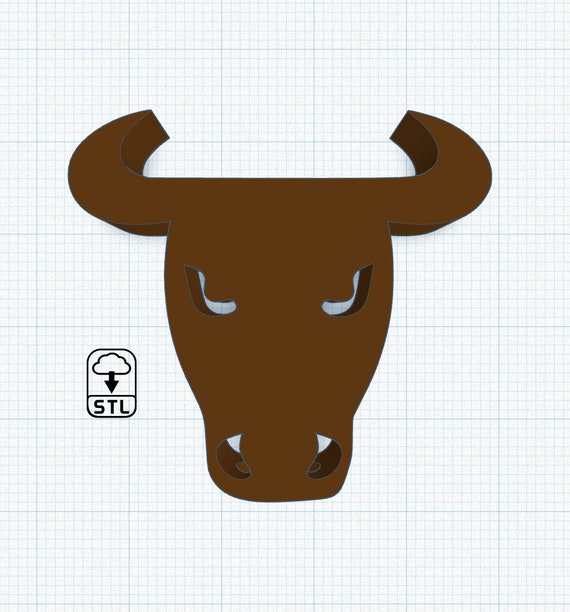 Bull Straw Topper STL Download for 3D Printing Staw Buddies | Etsy