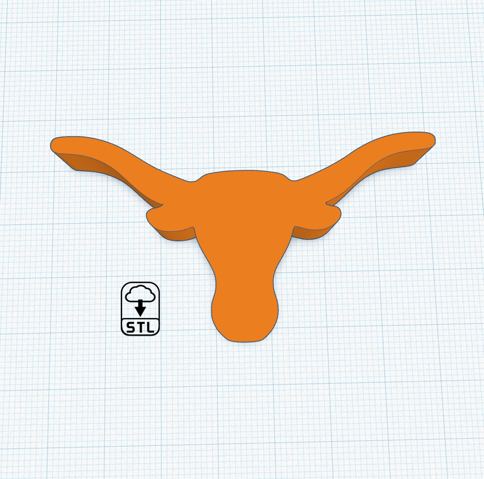Texas Longhorn Straw Topper STL Download for 3D Printing, Staw Buddies ...