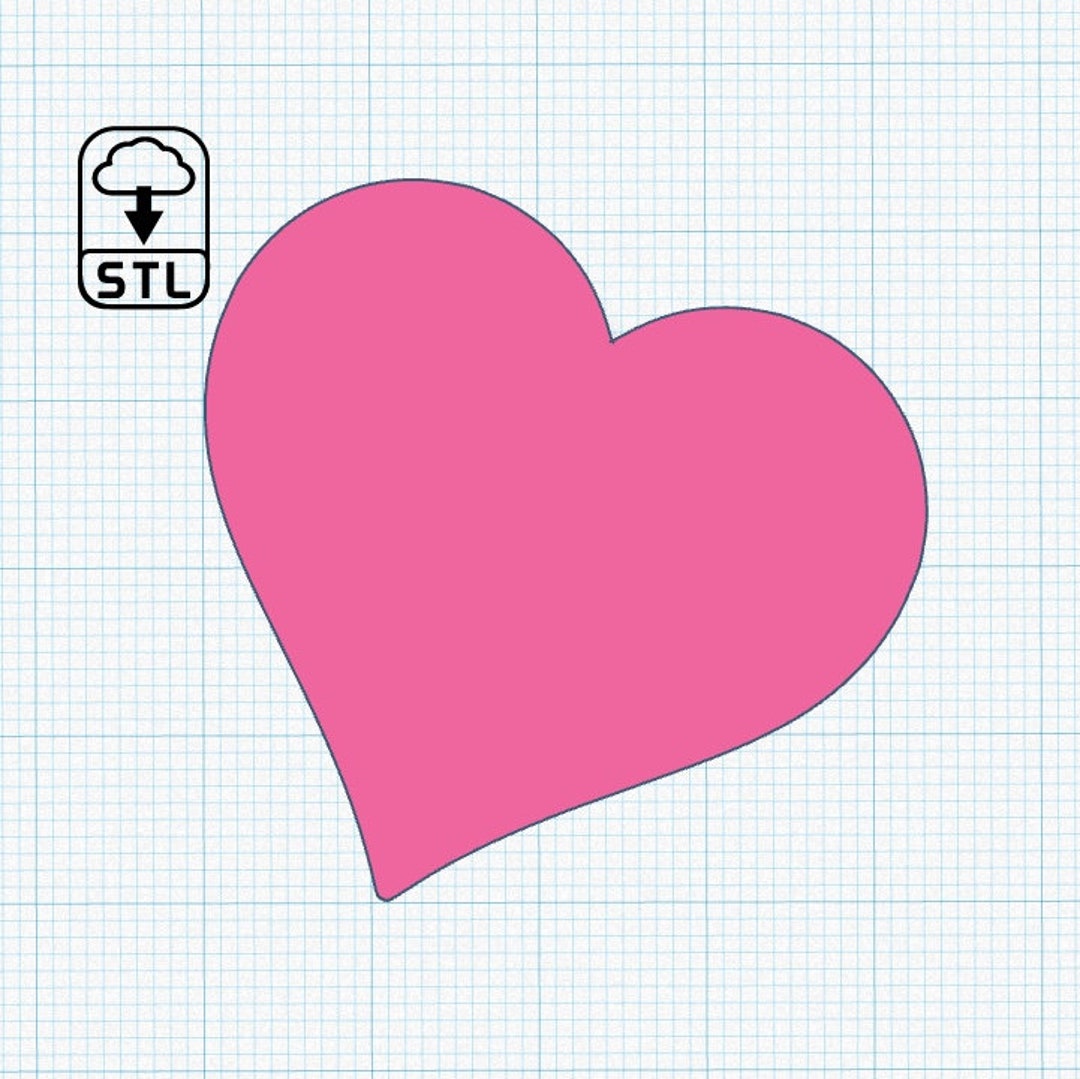 Slanted Heart Straw Topper STL Download for 3D Printing, Staw Buddies ...