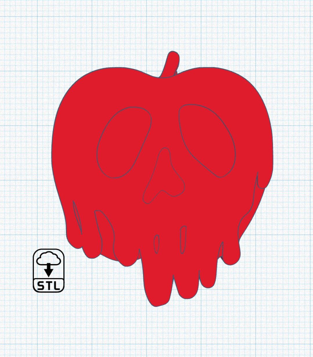 Poison Apple Straw Topper STL Download for 3D Printing, Staw Buddies ...