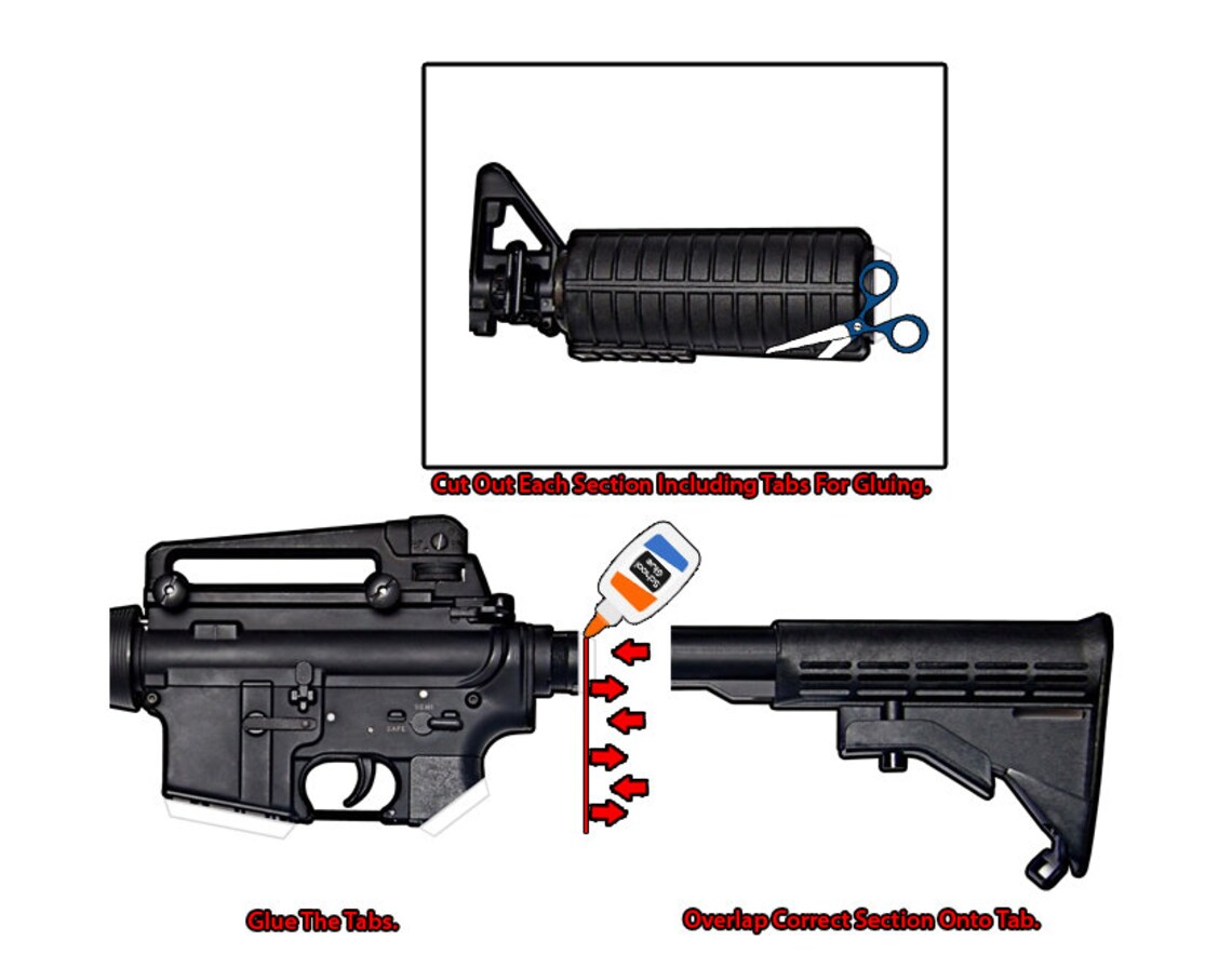 DIY Life Size M4/ AR-15 Rifle Cut Out *digital Download* - Etsy
