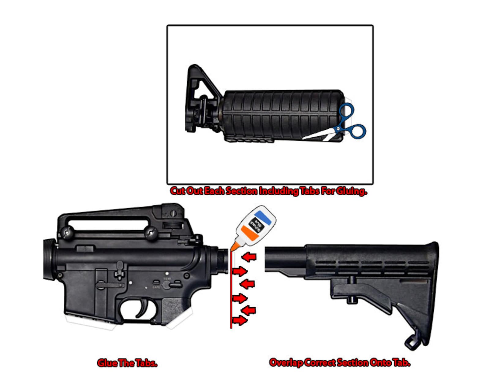 DIY Life Size M4/ AR-15 Rifle Cut Out *digital Download* - Etsy