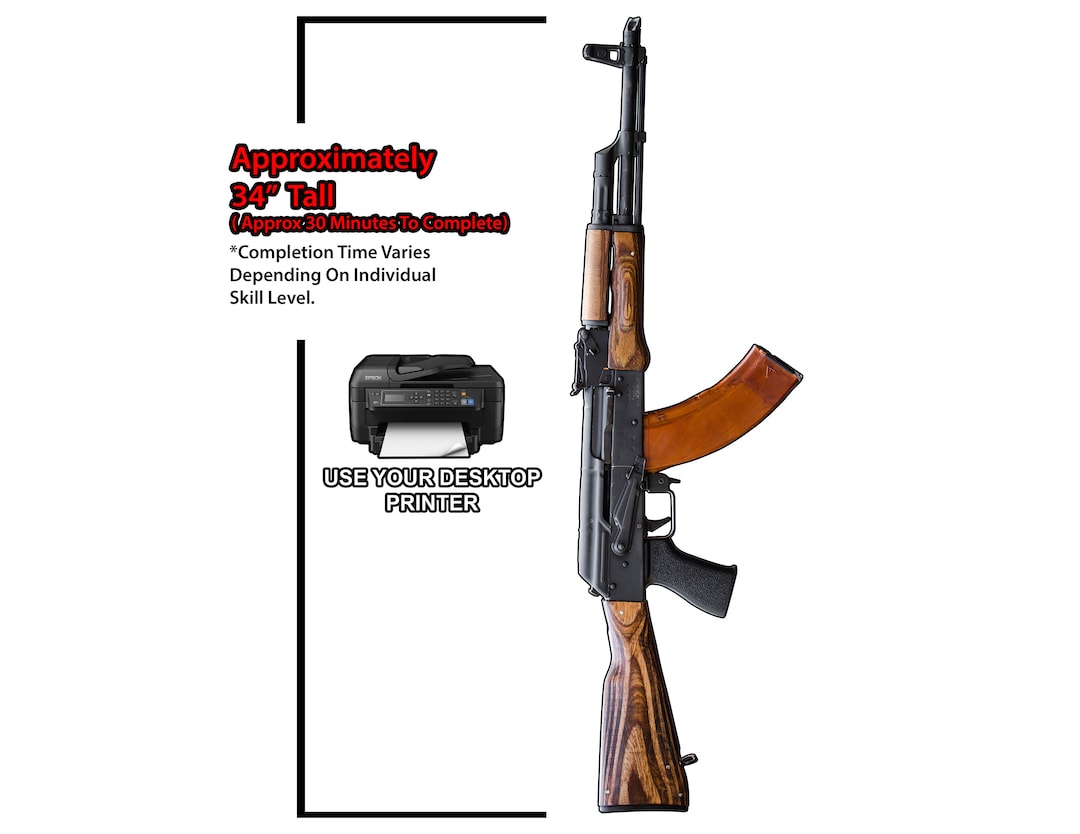 DIY Life Size AK47 Rifle Cut Out *digital Download* - Etsy