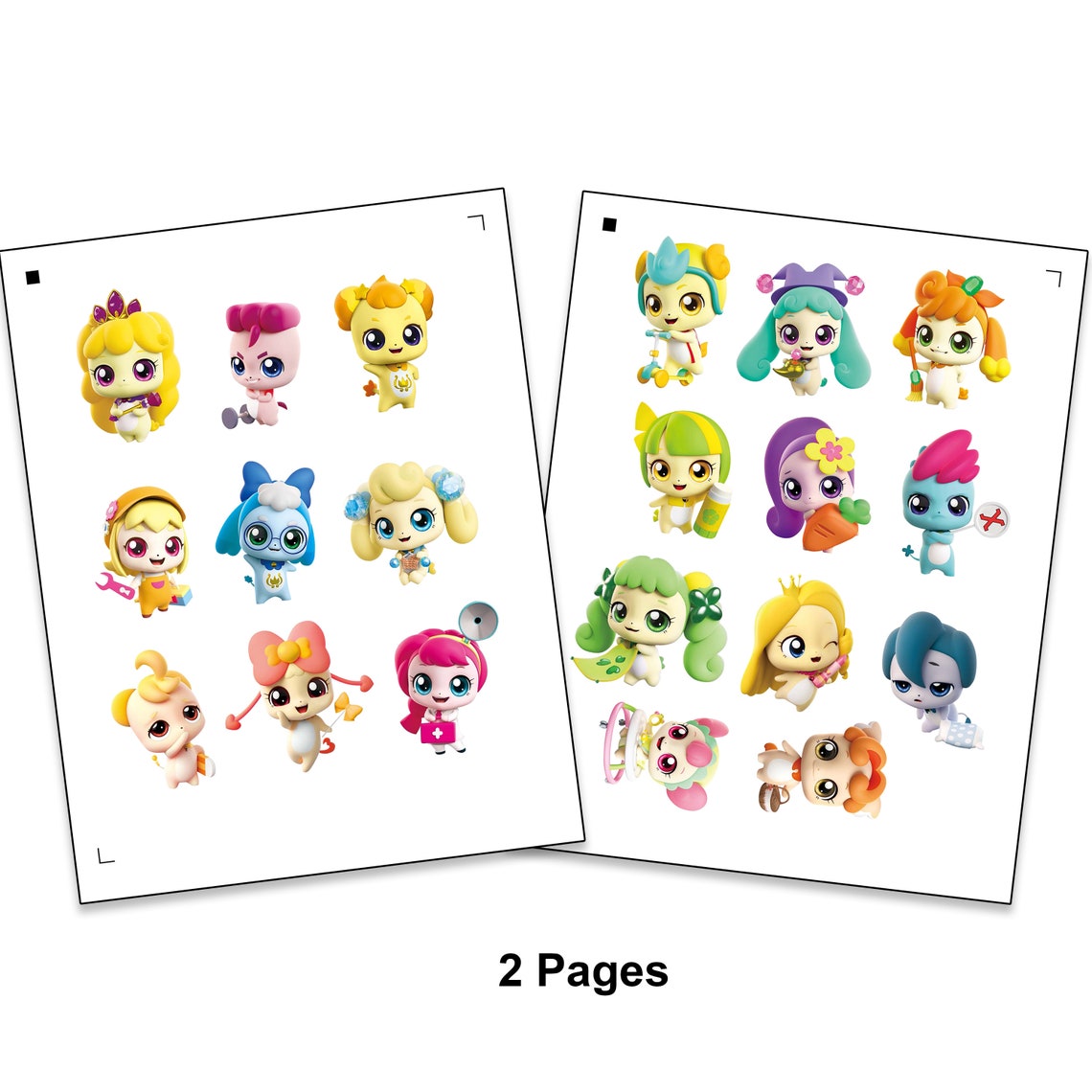 DIY Teenieping Set 1 Prints for Silhouette/ Die Cutter (digital ...