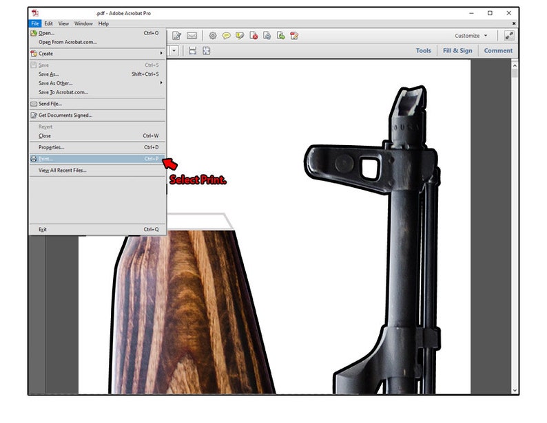 DIY Life Size AK47 Rifle Cut Out *digital Download* - Etsy