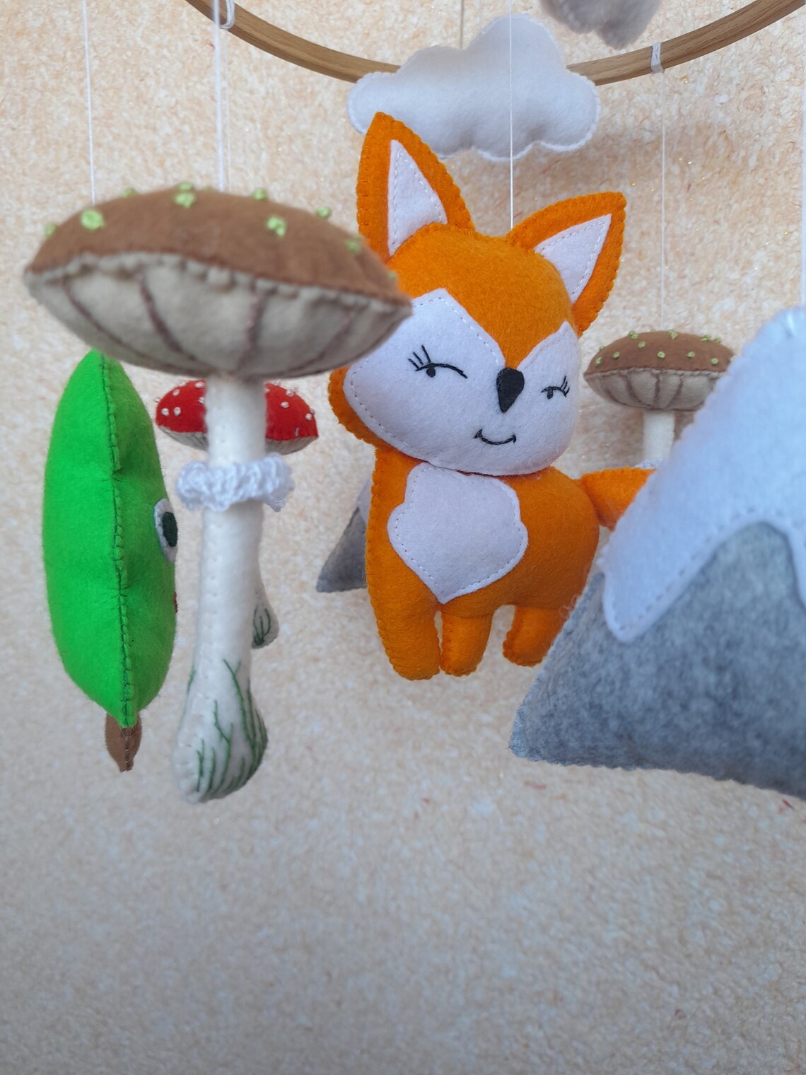 Fox Baby Mobile Woodland Mobile Mushroom Mobile | Etsy