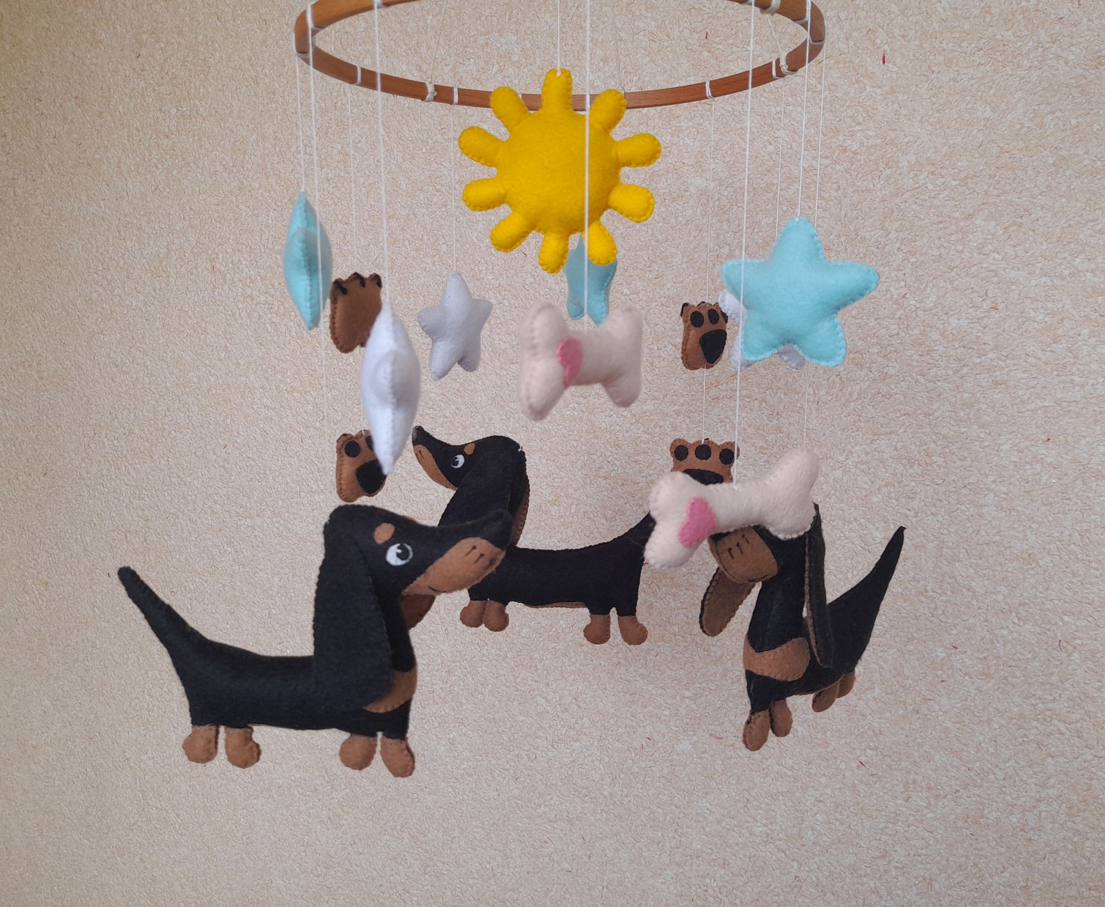 Dachshund Mobile Dog Baby Mobile Dachshund Nursery Decor | Etsy