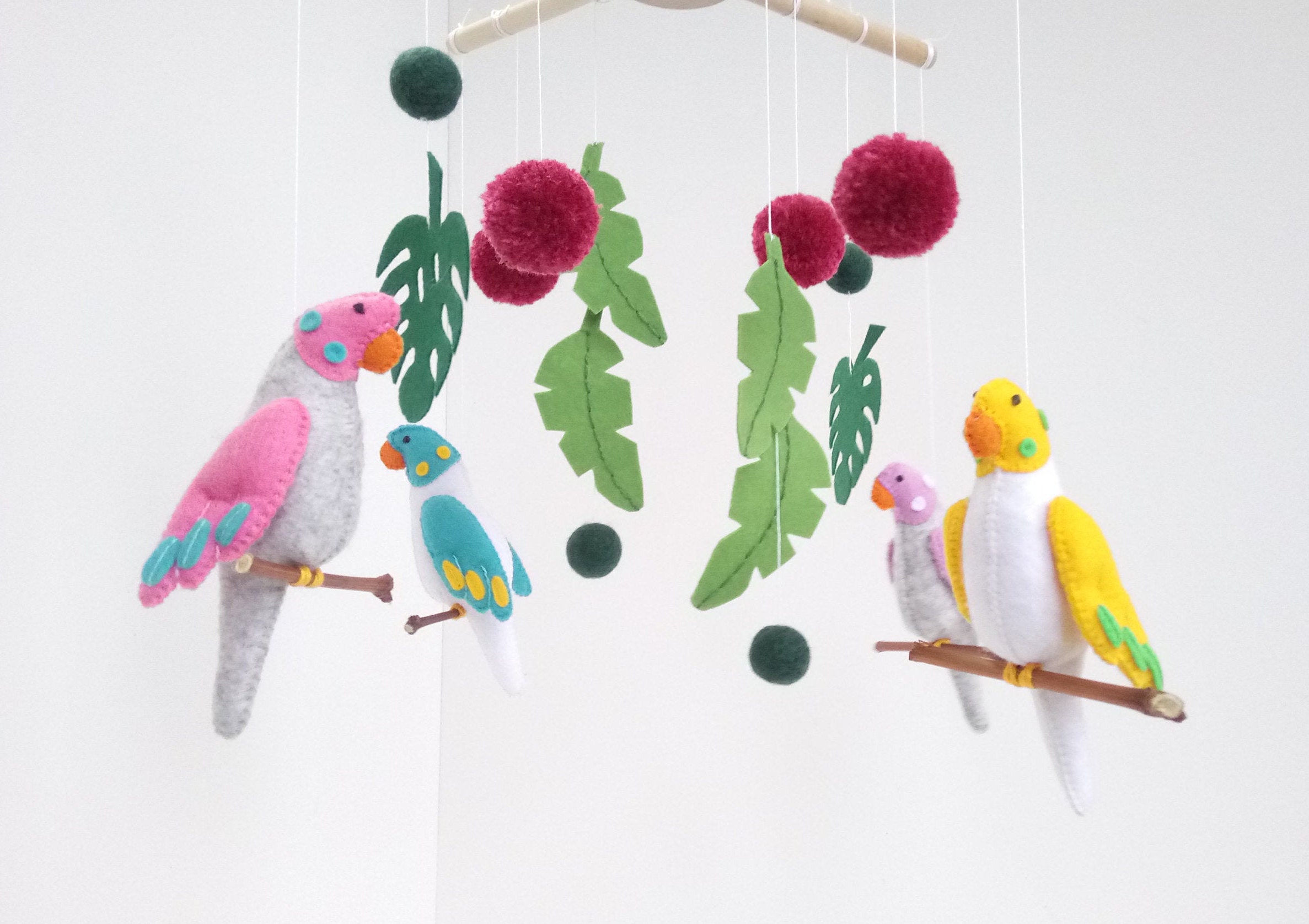 Parrot Mobile, Lovebird Mobile, Bird Mobile - Etsy