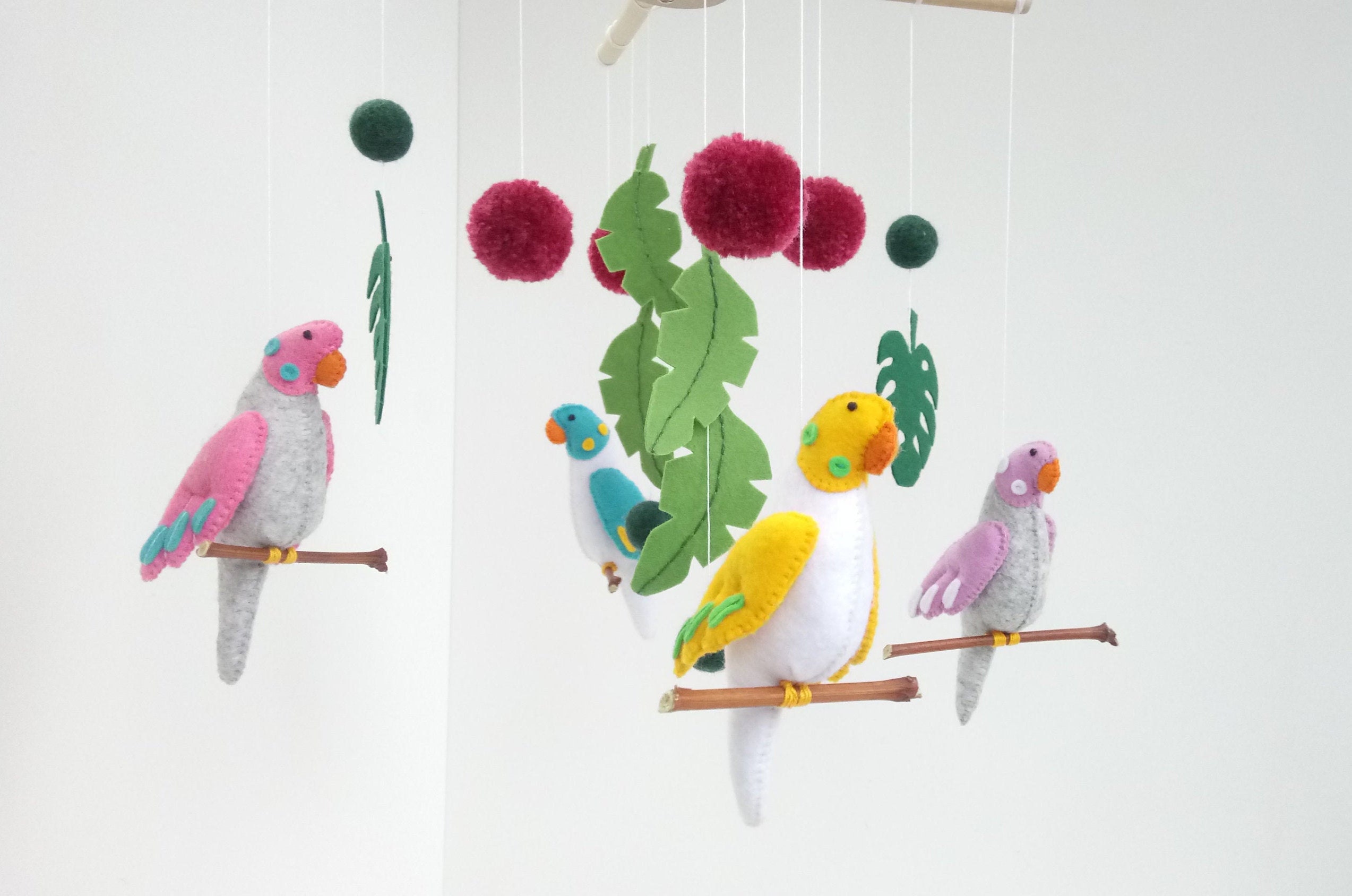 Parrot Mobile, Lovebird Mobile, Bird Mobile - Etsy