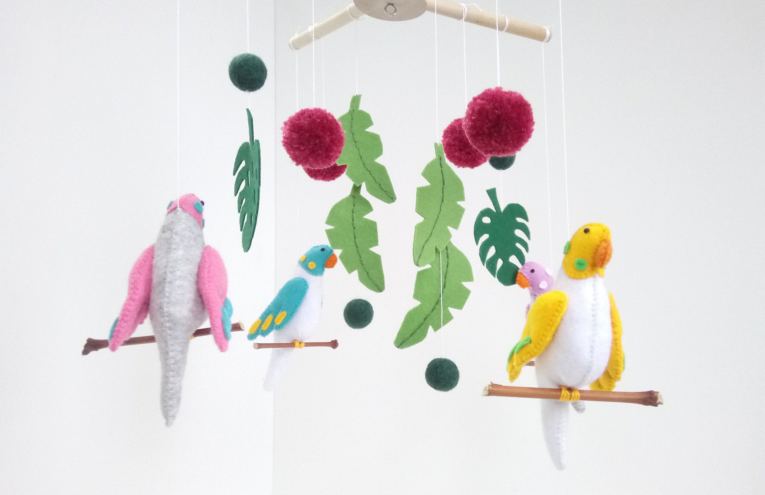 Parrot Mobile, Lovebird Mobile, Bird Mobile - Etsy