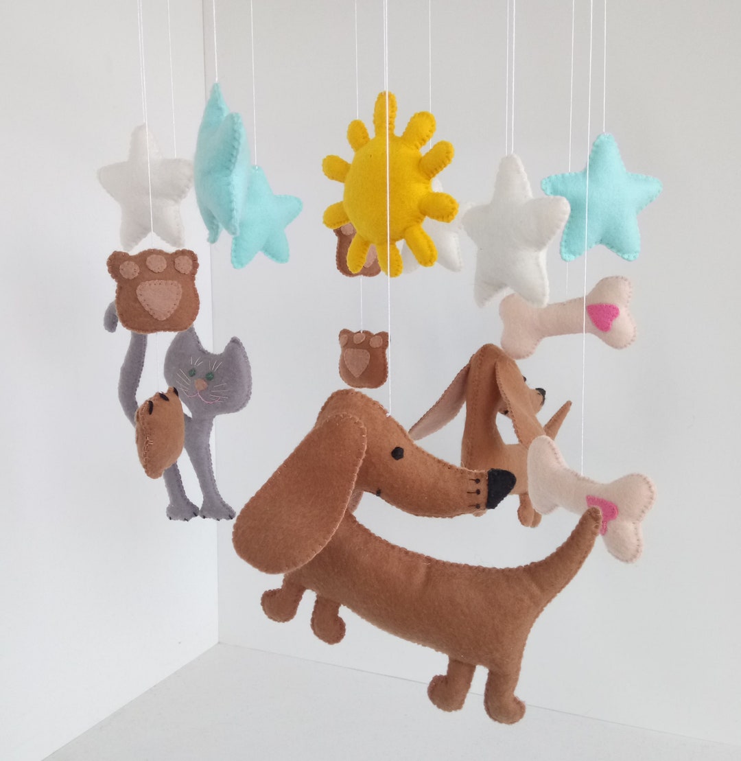 Dachshund Baby Mobile, Cat Baby Mobile, Dog Baby Mobile - Etsy