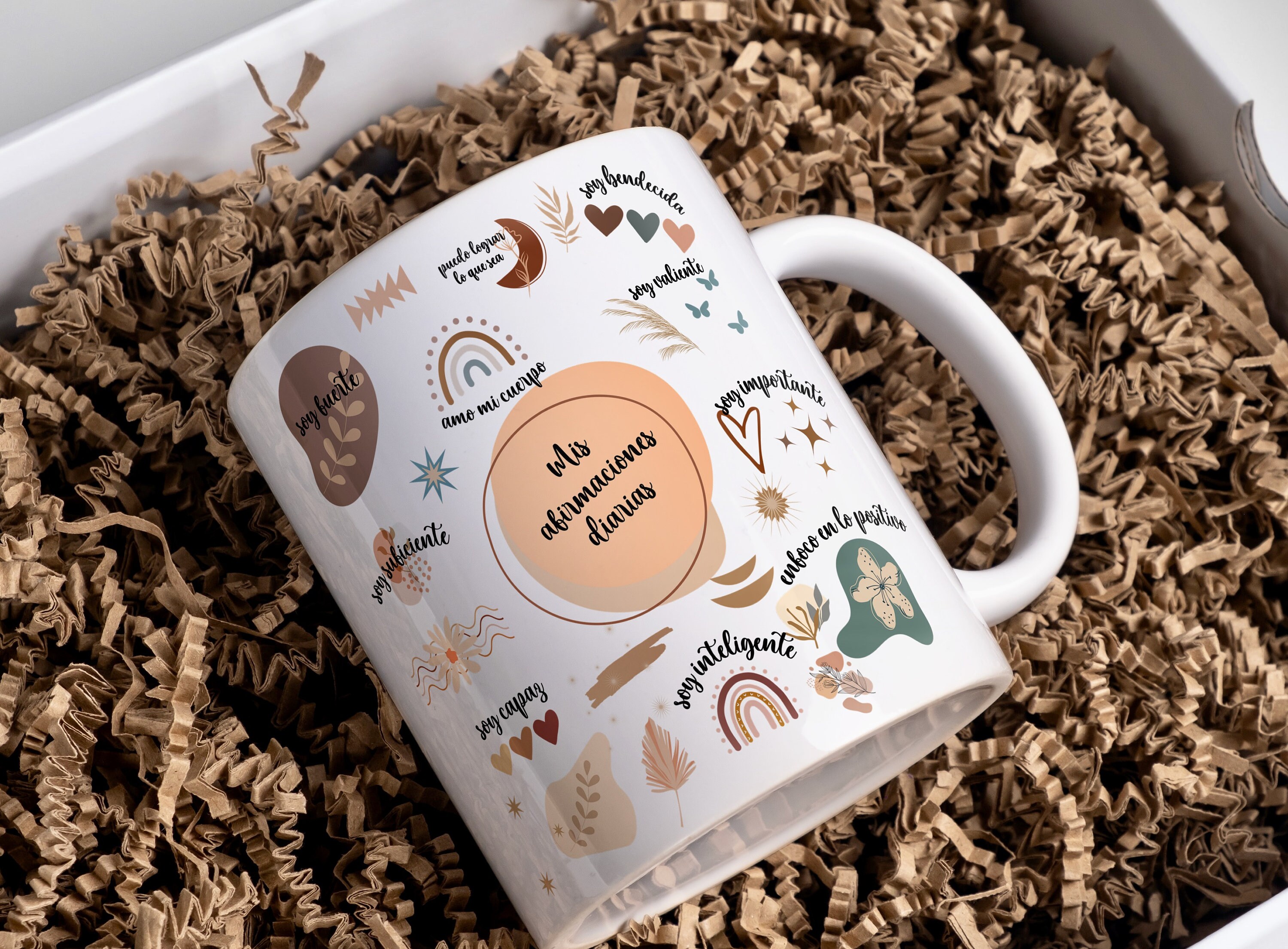 Spanish Daily Affirmations, Afirmaciones Diaries Ceramic Mug, Coffee ...