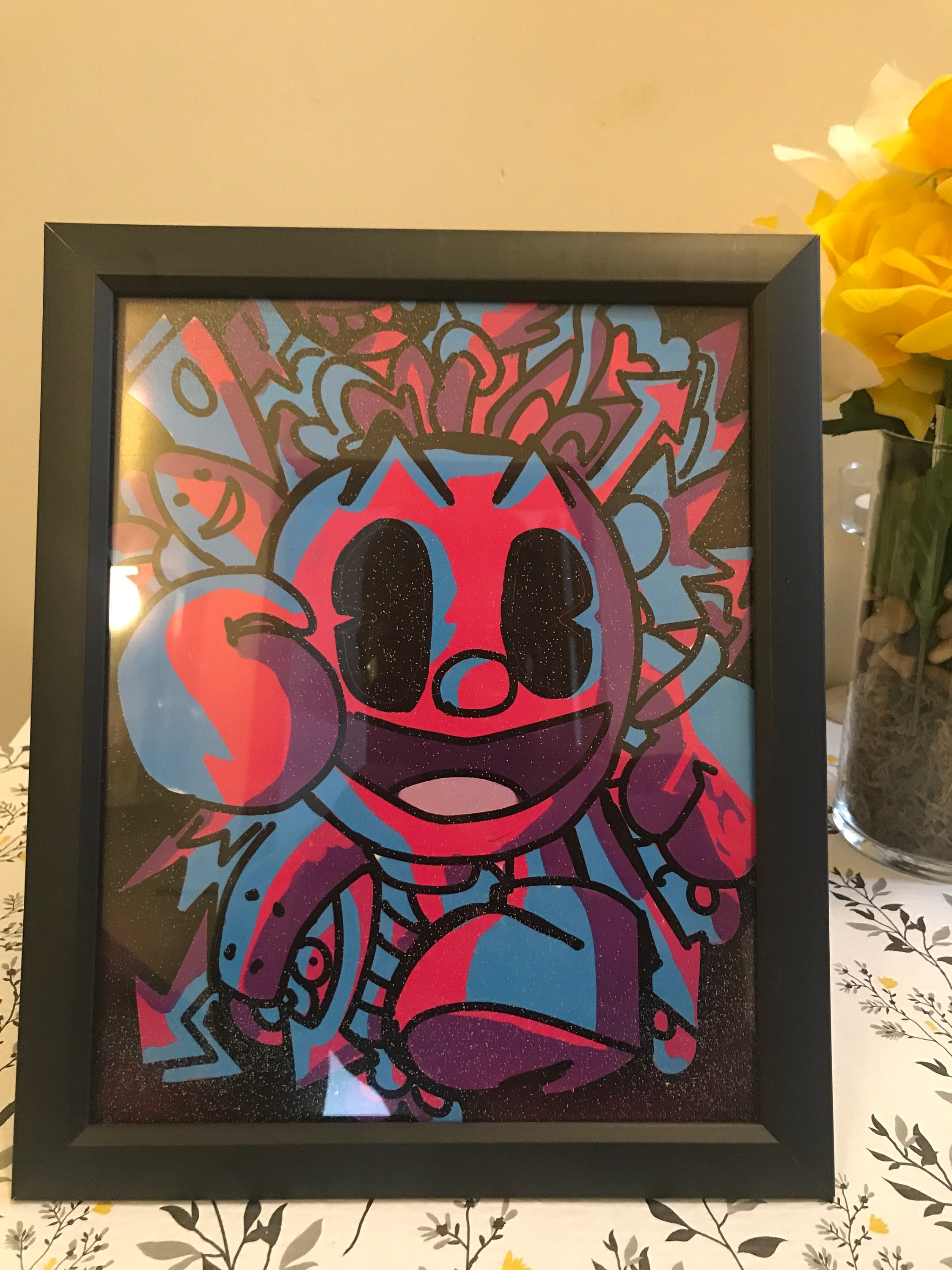 Pac-man Digital Art Doodle - Etsy