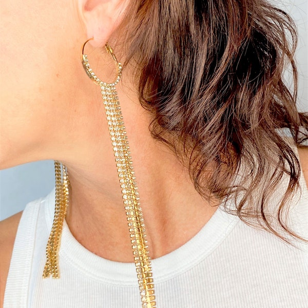 Long Fringe Earrings - Etsy