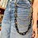 Gold Jeans Chain Yellow White Black Hip Chain Women Chunky - Etsy