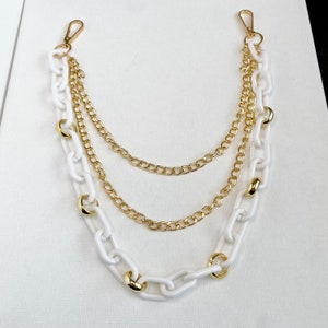 Gold Jeans Chain Yellow White Black Hip Chain Women Chunky - Etsy