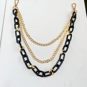 Gold Jeans Chain Yellow White Black Hip Chain Women Chunky - Etsy