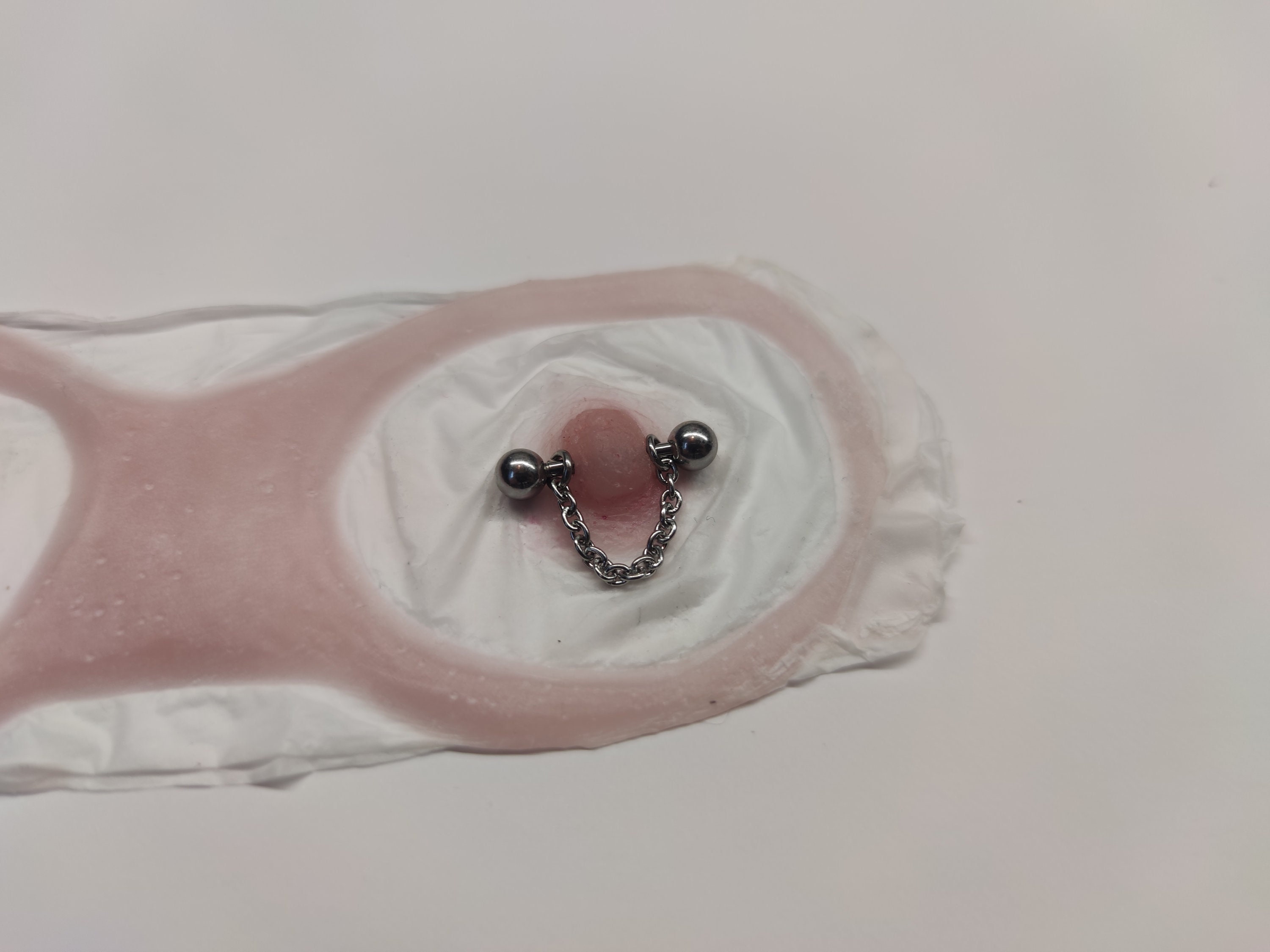 Silicone Prosthetic Nipples With Piercings Latex Free For Transgender