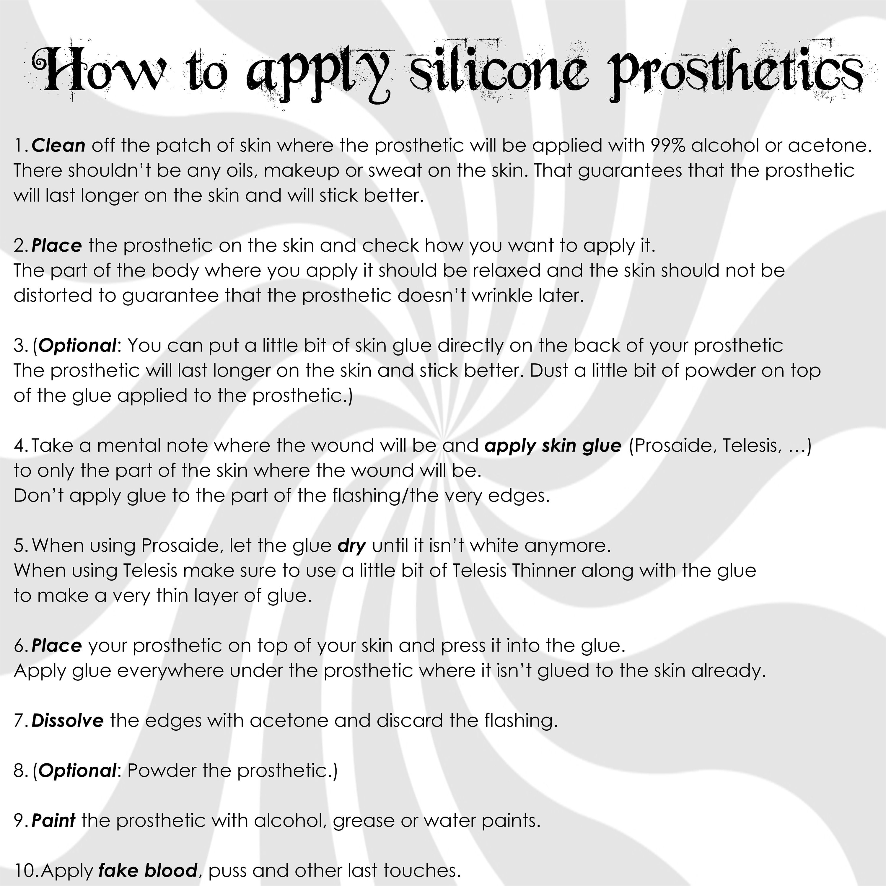 Silicone Prosthetic SFX Wound 57 bite Wound Latex-free for Movies, TV ...