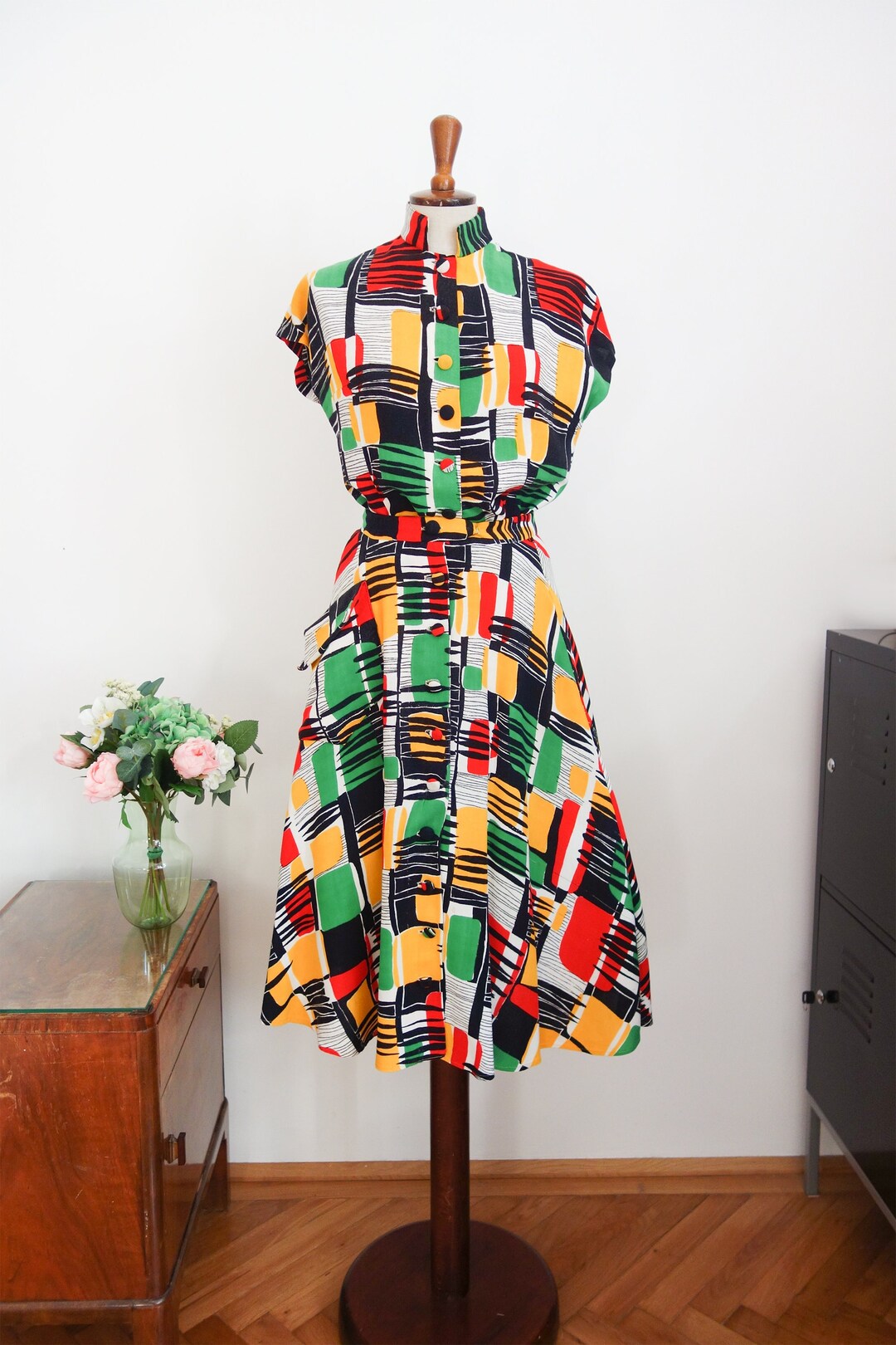 Atomic Print Costume, 50s, Set - Etsy