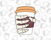 Skeleton Hand Coffee Cup Cookie Cutter - Etsy