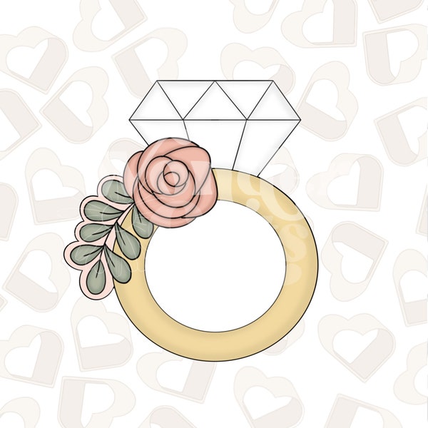 Diamond Floral Ring - Etsy