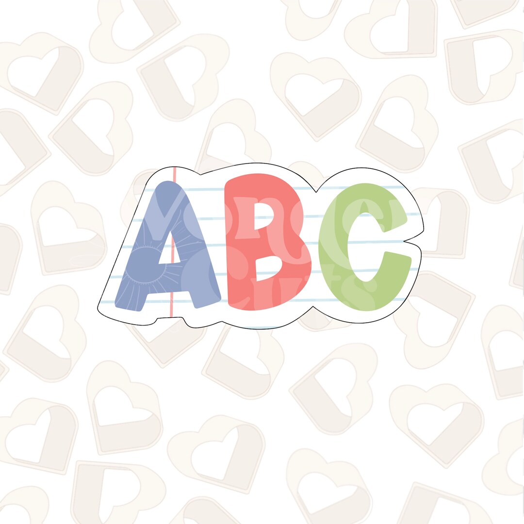 ABC Edition 2 Cookie Cutter- Back to School Cookie Cutters- School ...