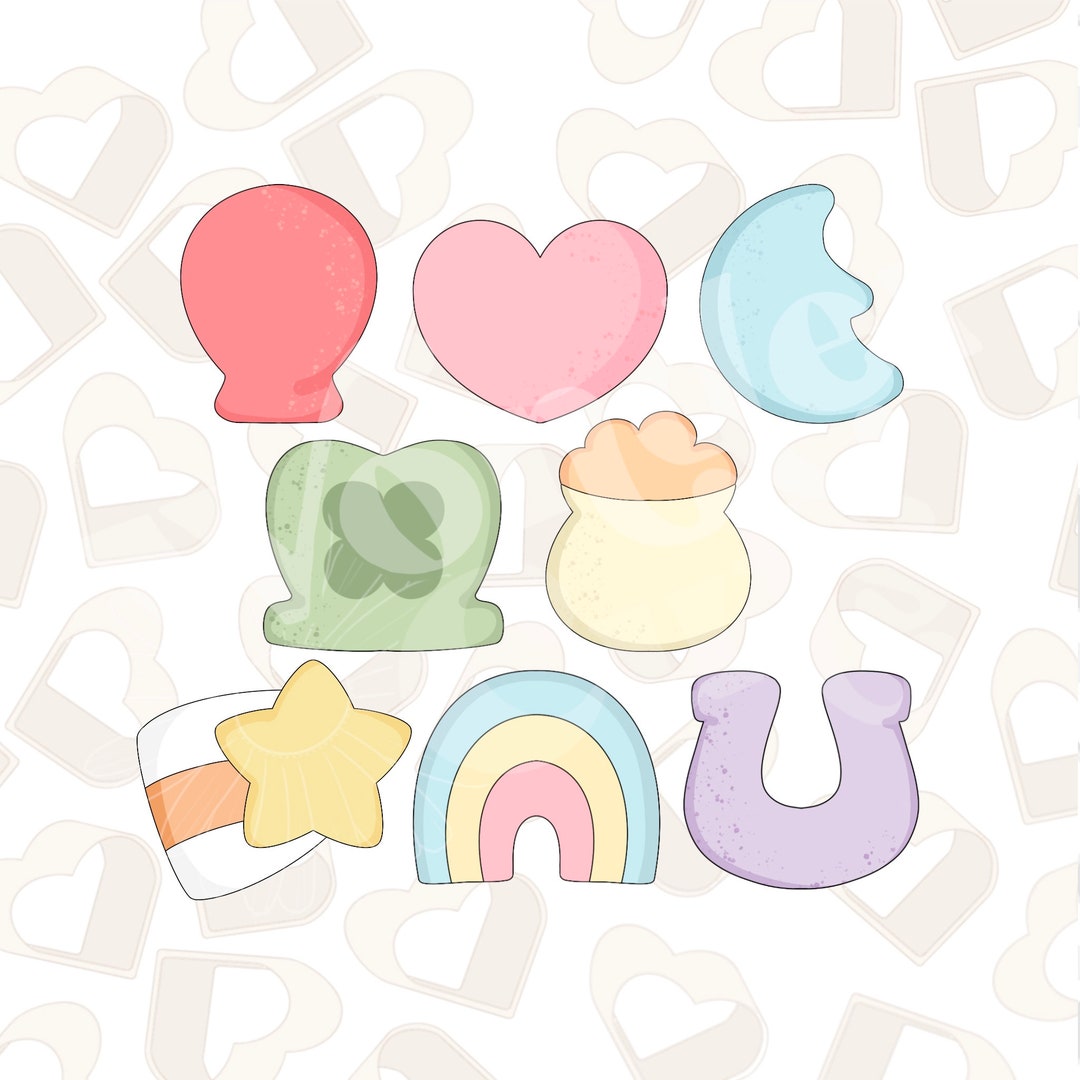 Lucky Shapes Minis- Set of 8 Cookie Cutters- St Patrick's Day Cookie ...